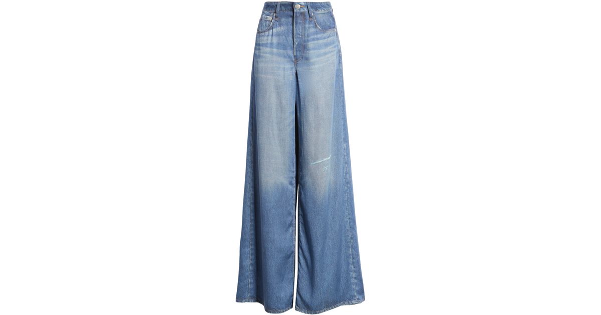 Rag And Bone Sofie Liquid Miramar High Waist Wide Leg Jeans In Taylors At Nordstrom Rack In Blue