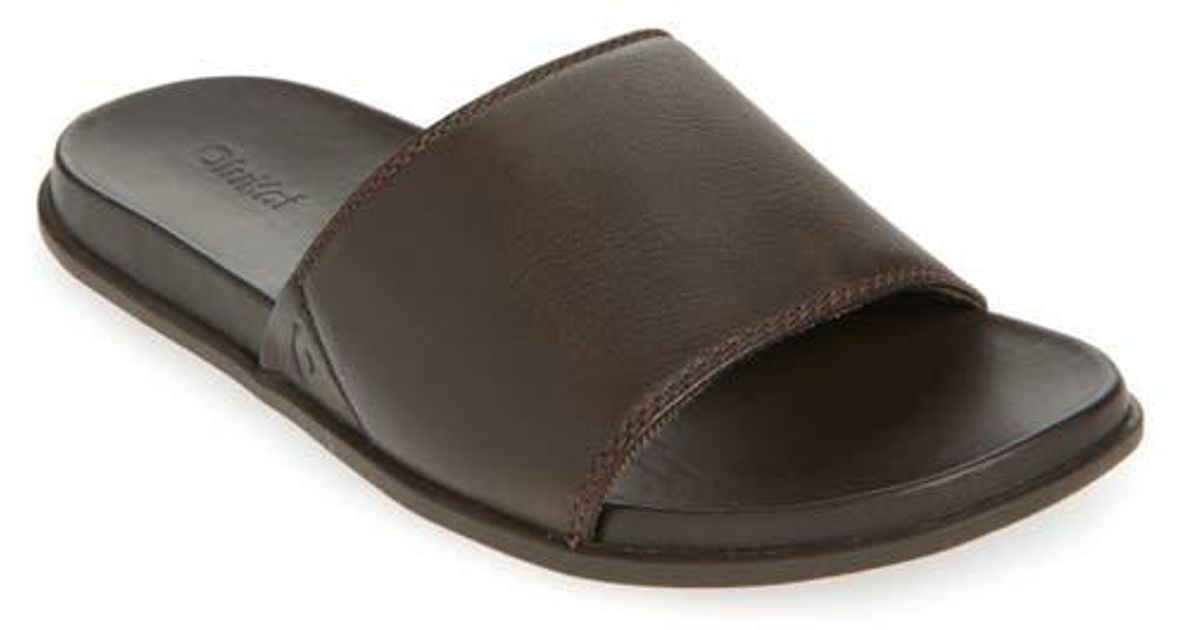 Olukai Olali Slide Sandal in Brown for Men | Lyst