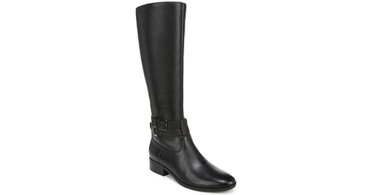 Naturalizer Rory Leather Narrow Calf Knee-High Boots in Black | Lyst