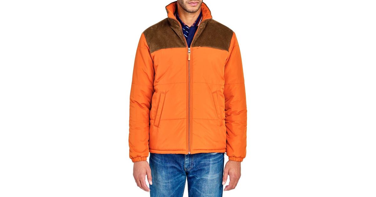 Con.struct Solid Puffer Jacket in Orange for Men | Lyst