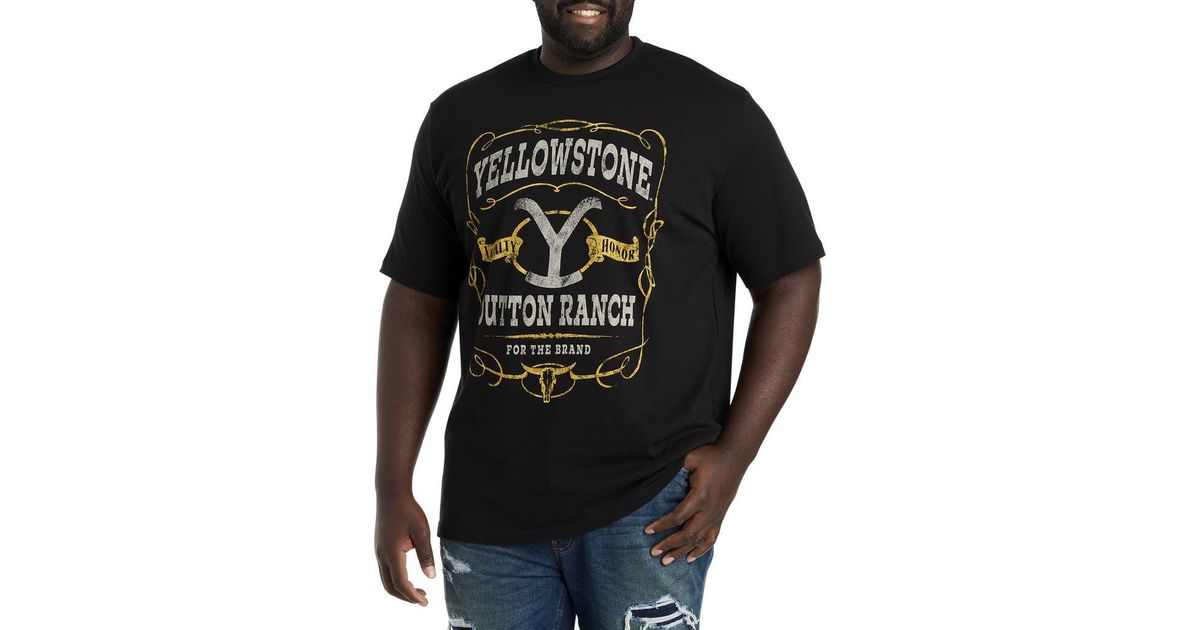 True Nation by DXL Yellowstone Dutton Ranch Graphic Tee in Black for ...