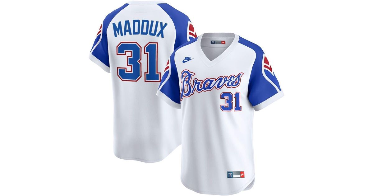Nike Greg Maddux Atlanta Braves Throwback Cooperstown Collection ...
