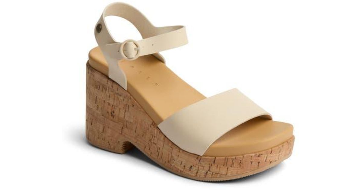 Reef Sunset Sayulita Platform Sandal in Natural | Lyst