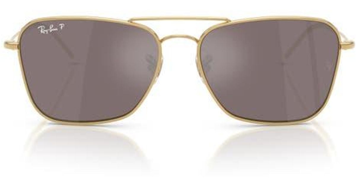 Ray-Ban Caravan Reverse 58Mm Polarized Square Aviator Sunglasses for ...