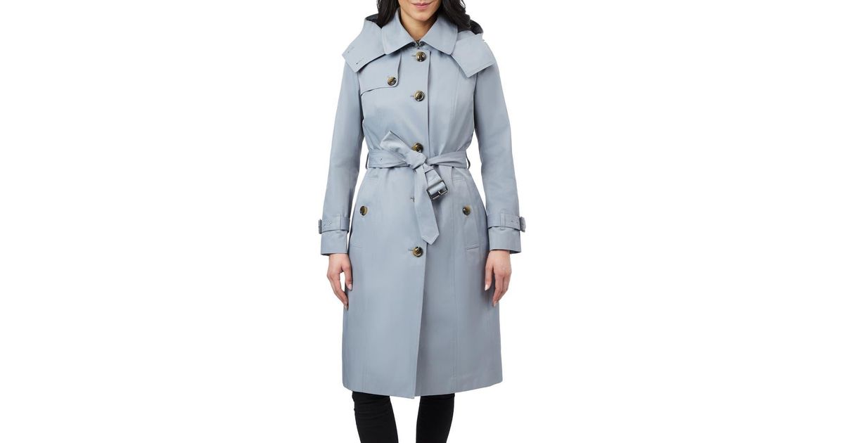 London Fog Water Resistant Belted Trench Coat With Removable Liner in ...