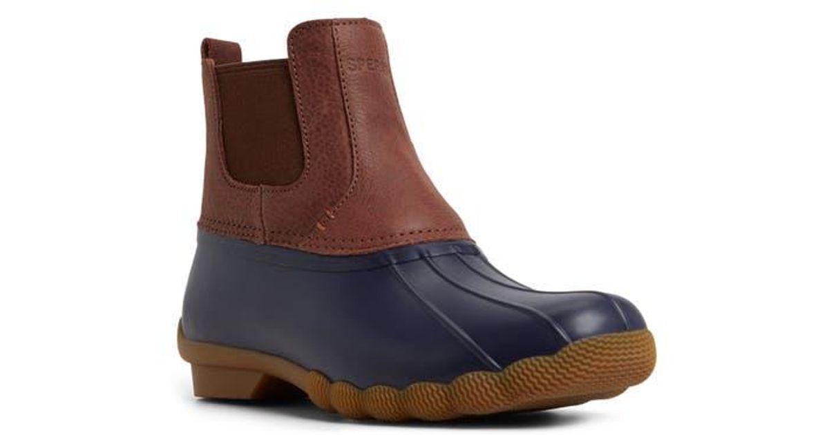 Sperry Top-Sider Saltwater Waterproof Duck Chelsea Boot in Blue | Lyst