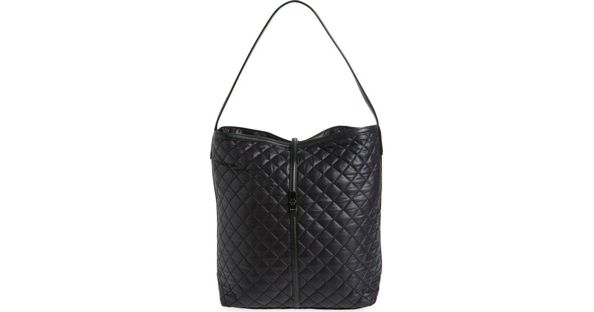 MZ Wallace Large Astor Quilted Nylon Hobo Bag in Black | Lyst