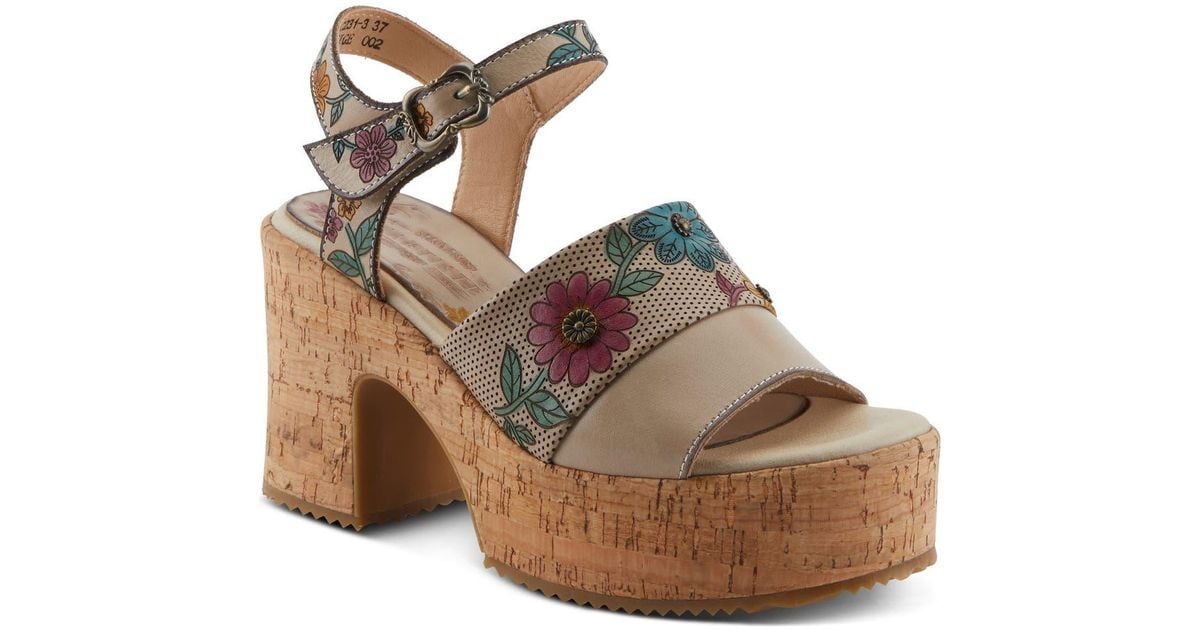 Spring Step Halena Platform Sandal in Brown | Lyst