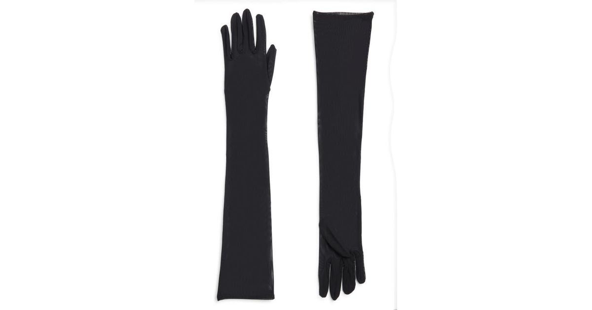 High Heel Jungle Lily Long Mesh Gloves in Blue | Lyst