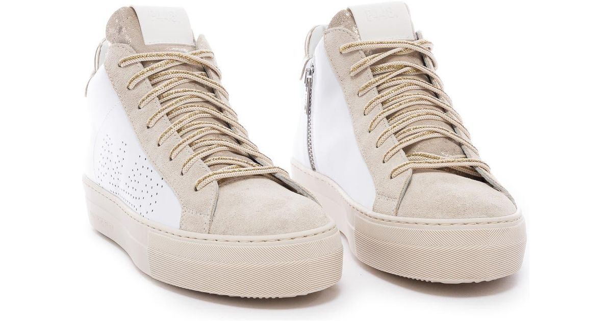P448 Thea Mid Top Sneaker in White | Lyst