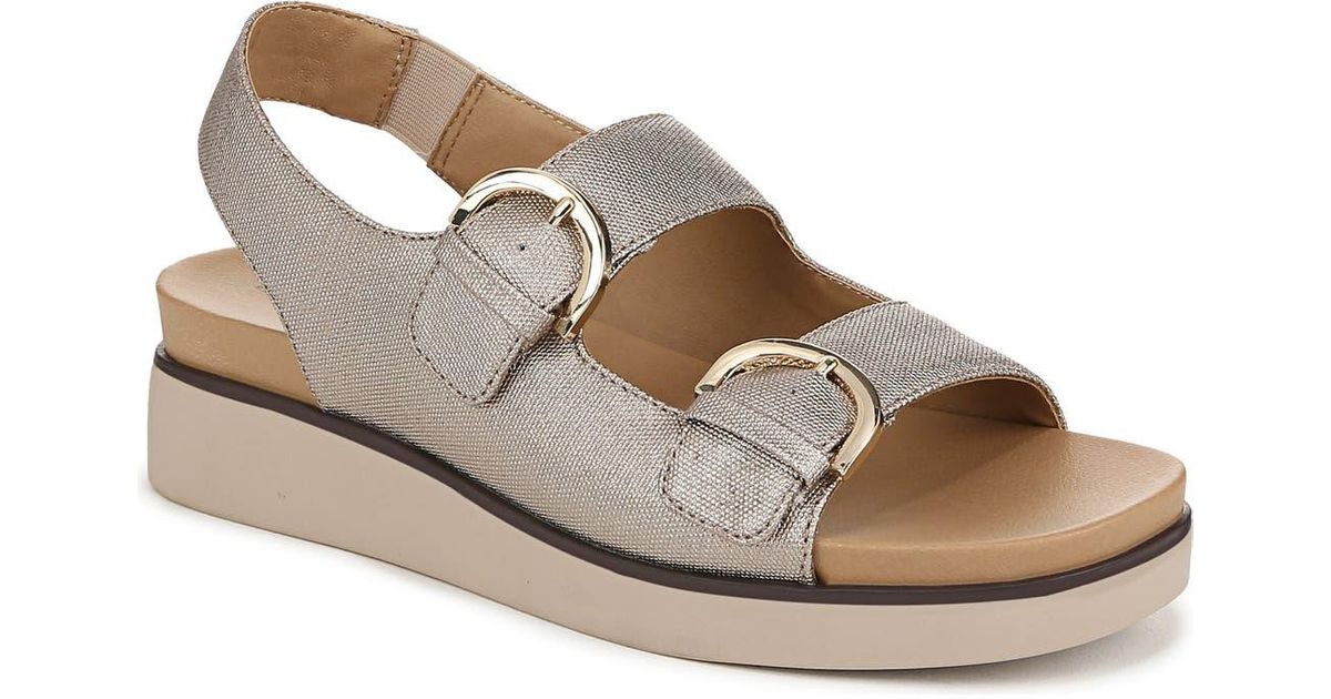LifeStride Goodie Slingback Platform Sandal in Metallic | Lyst