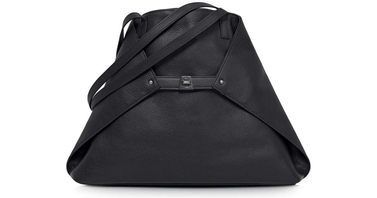 Akris 'Ai Medium Shoulder Tote' Leather Shoulder Tote in Black | Lyst
