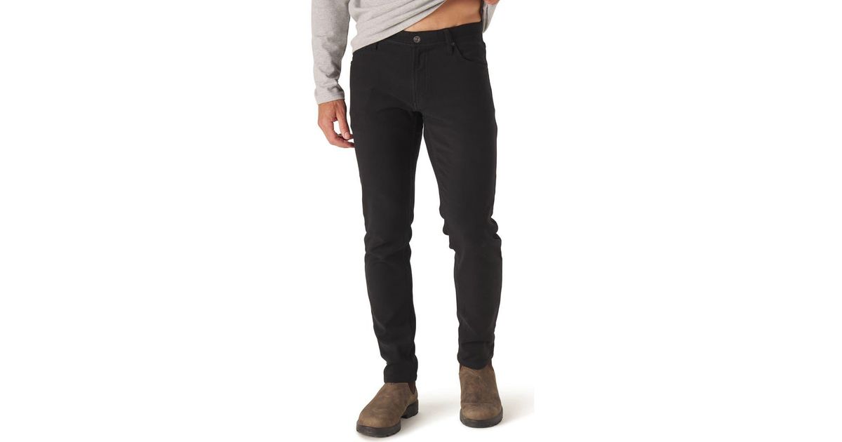 The Normal Brand Comfort Terry Five-Pocket Tailored Fit Pants in Black ...