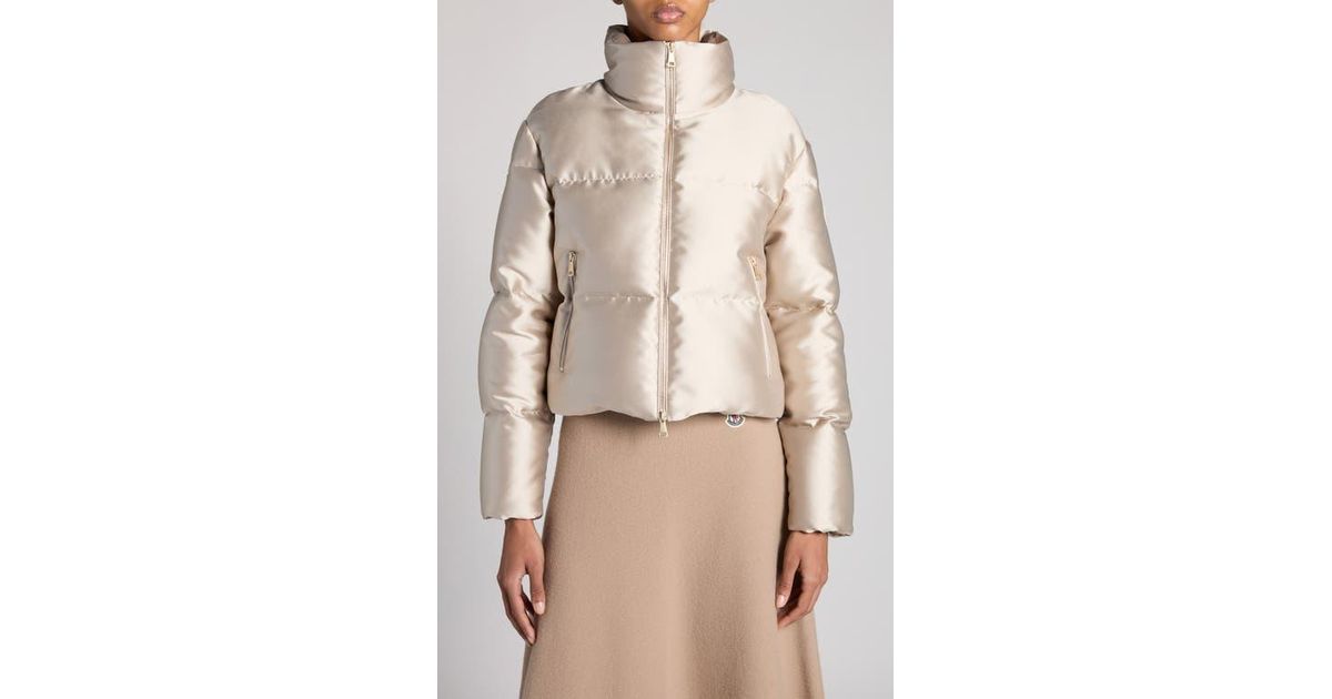 Moncler Bonnelles Down Puffer Jacket in Natural | Lyst