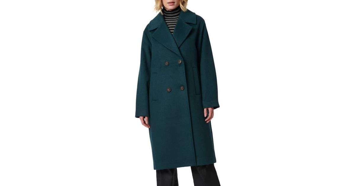 Bernardo Relaxed Wool Alpaca Blend Coat in Blue | Lyst