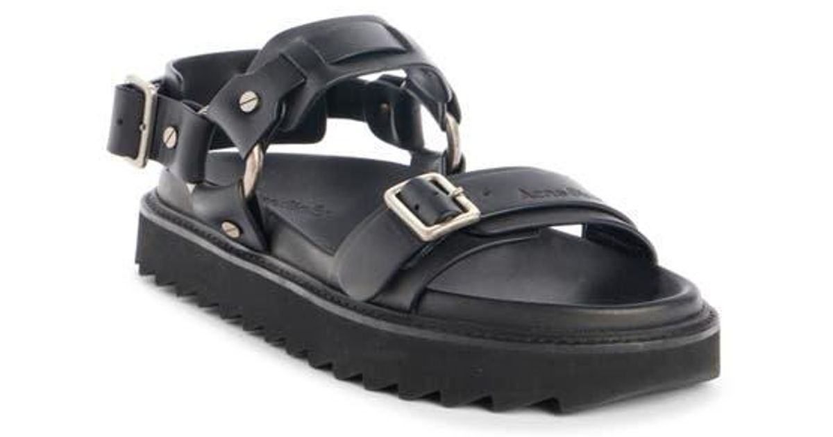 Acne Studios Balius Harness Sandal in Black | Lyst