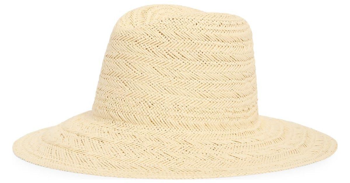 Vince Herringbone Weave Panama Hat in Natural | Lyst