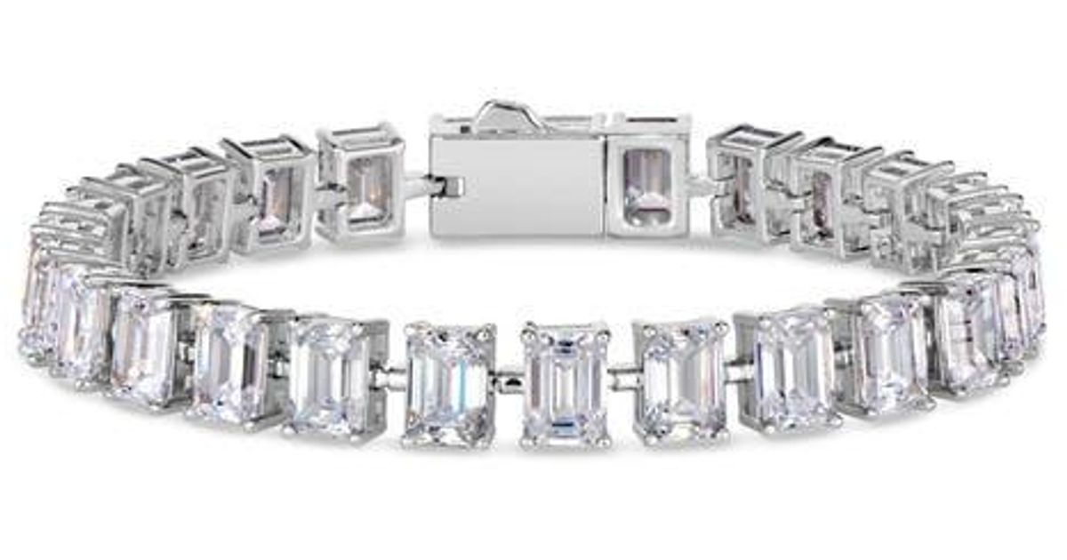 Anna Zuckerman Emerald Cut 27 Carat Diamond Crystalline Bracelet in ...
