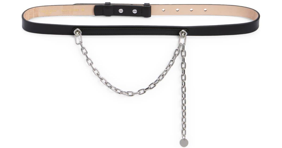 Rag & Bone Mari Chain Leather Belt in White | Lyst