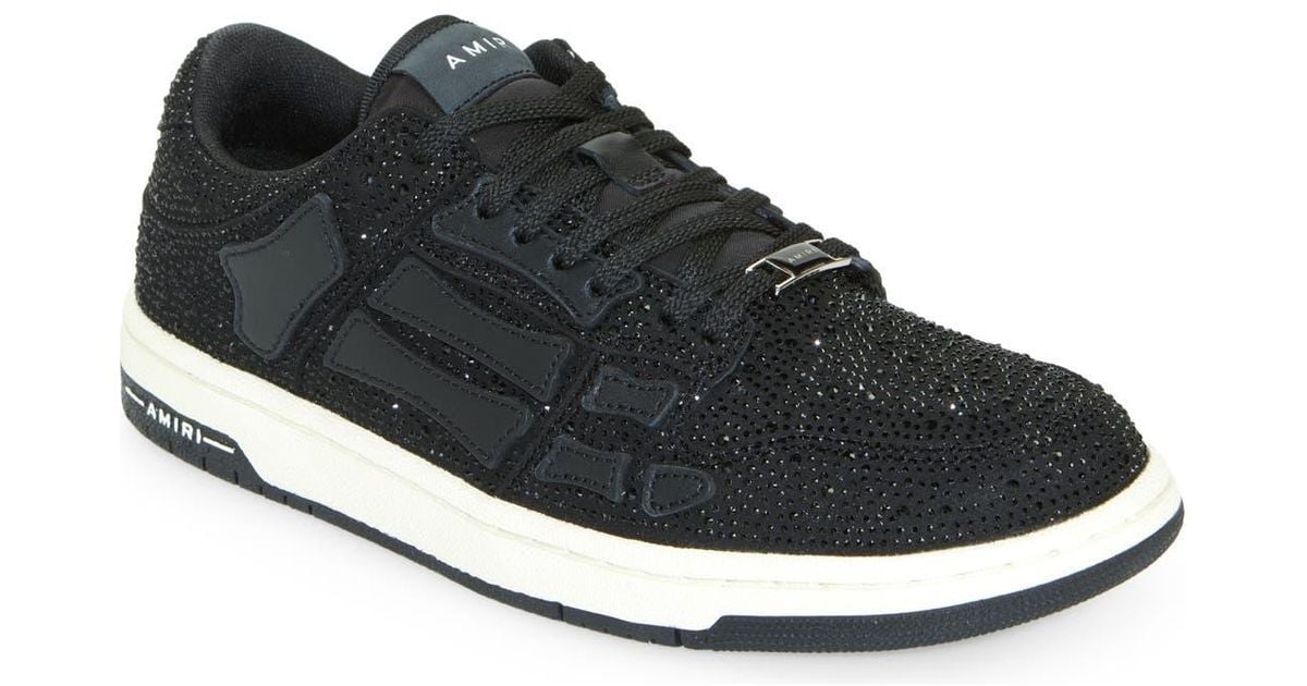 Amiri Crystal Skeleton Low Top Sneaker in Black | Lyst