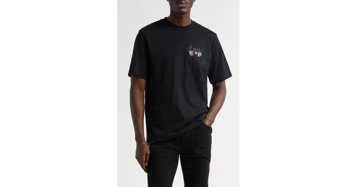 Amiri Pool Cue Graphic T-Shirt in Black for Men | Lyst