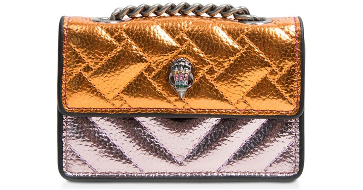 Kurt Geiger Micro Kensington Faux Leather Crossbody Bag in Pink | Lyst