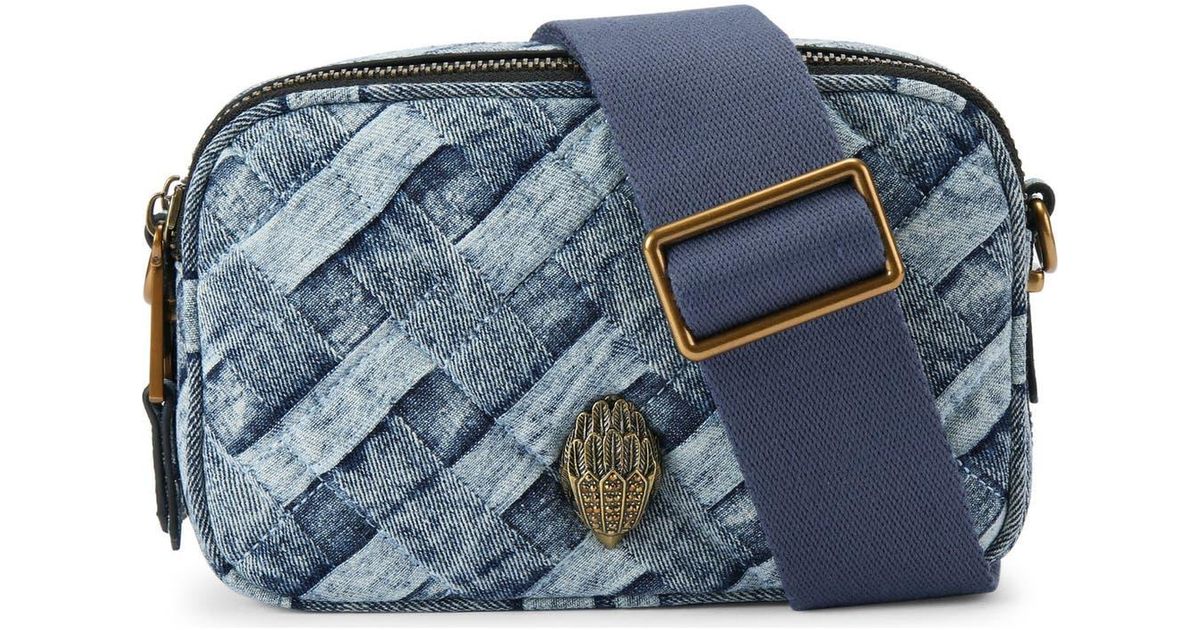 Kurt Geiger Kensington Denim Camera Crossbody Bag in Blue | Lyst