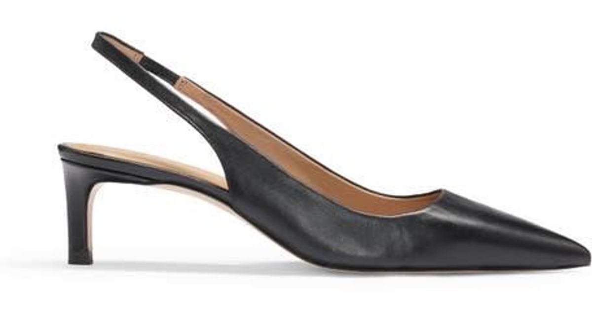 BOSS Janet Slingback Pointed Toe Pump in Black | Lyst