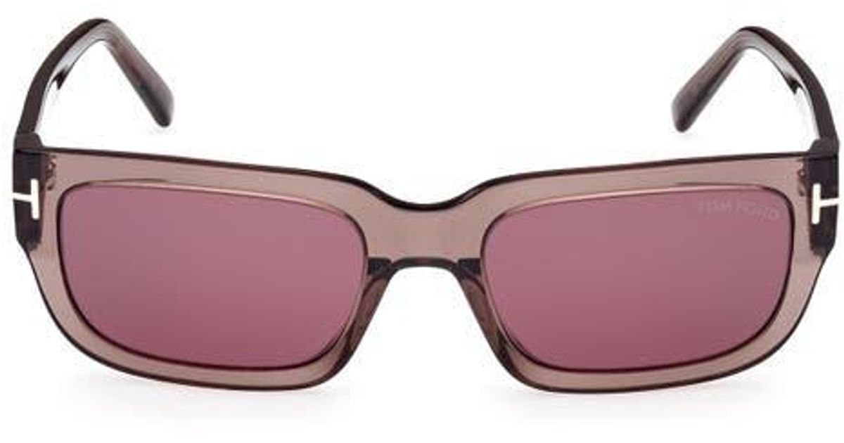 Tom Ford Ezra 54Mm Rectangular Sunglasses in Pink | Lyst
