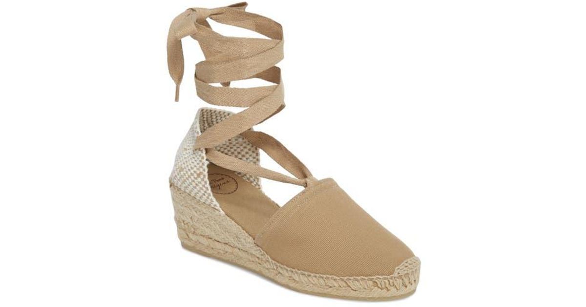 Toni Pons Valencia Wraparound Espadrille Wedge in Natural | Lyst
