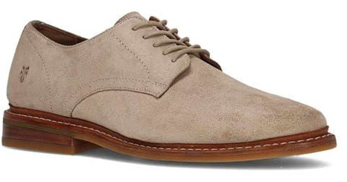 Frye Paul Suede Plain Toe Derby in Brown for Men | Lyst