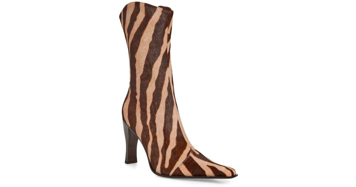 Jeffrey Campbell Be Bold Genuine Calf Hair Boot in Brown | Lyst