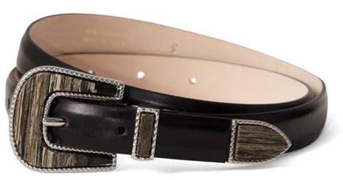 DEHANCHE Travertine Leather Belt in Black | Lyst