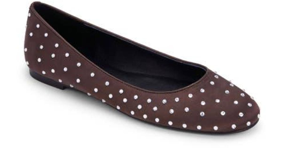 Yosi Samra Sadie Embellished Ballet Flat in Black | Lyst