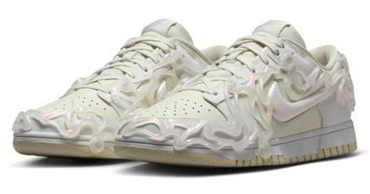 Nike Dunk Low Lx 'Sea Glass' Basketball Sneaker in White | Lyst