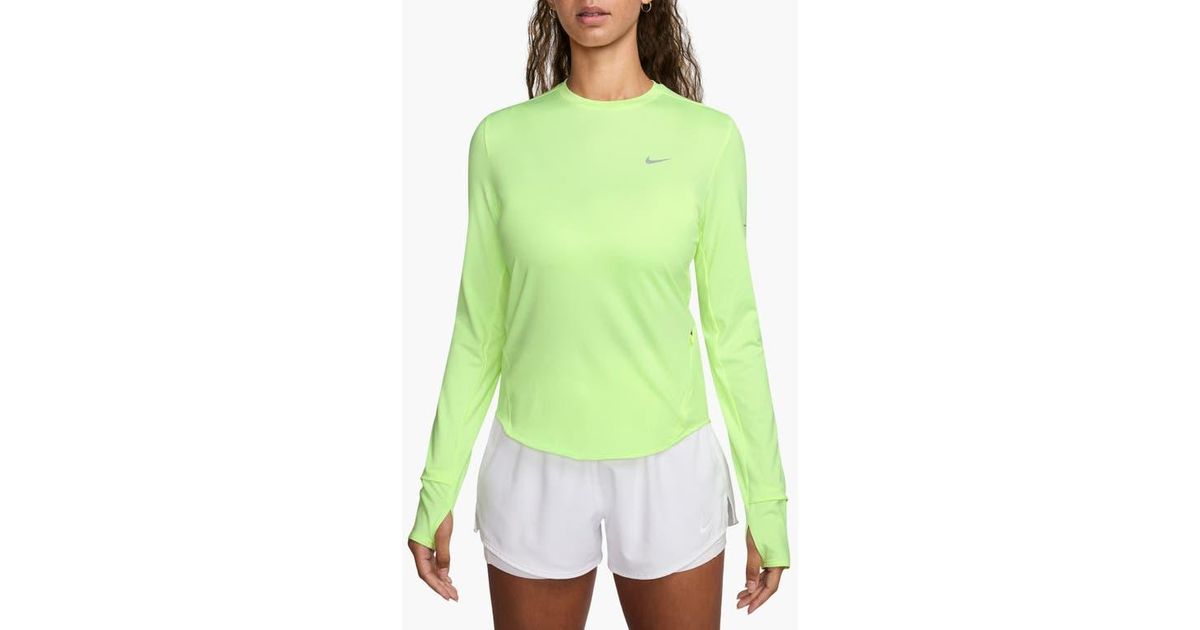 Nike Swift Dri-Fit Uv Running Top in Green | Lyst