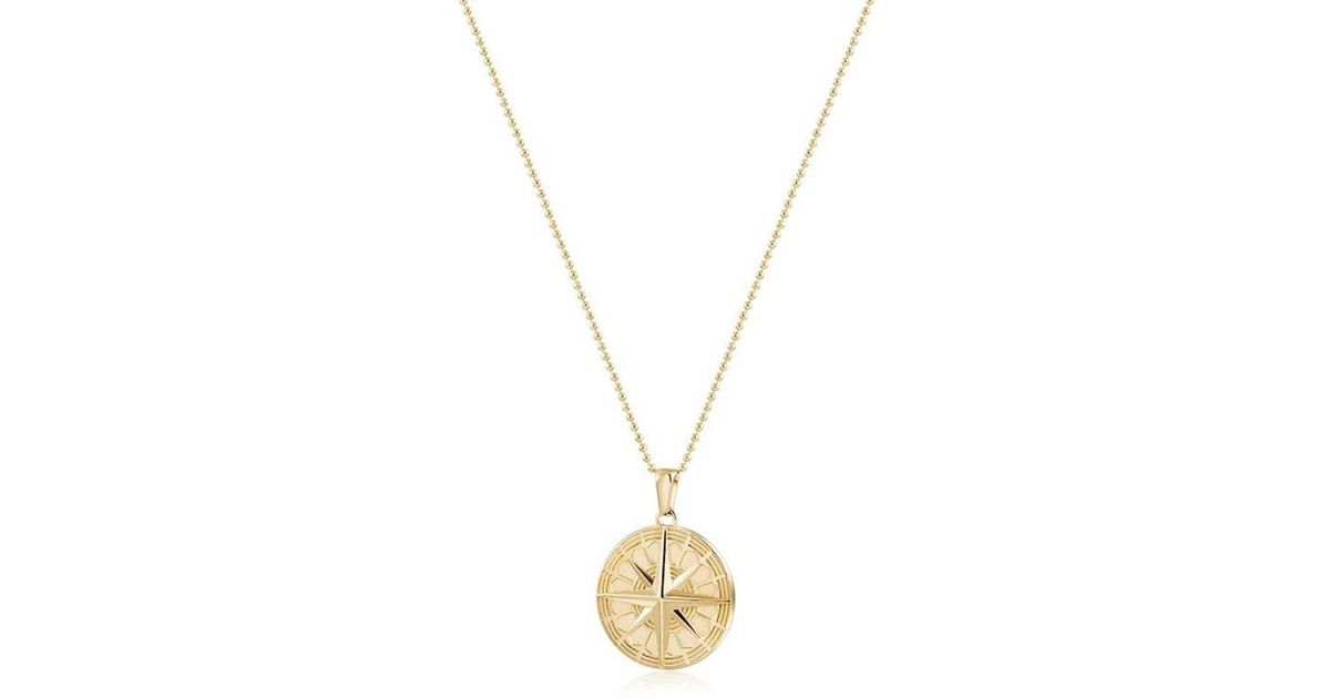Jane Basch North Star Medallion Necklace in Metallic | Lyst