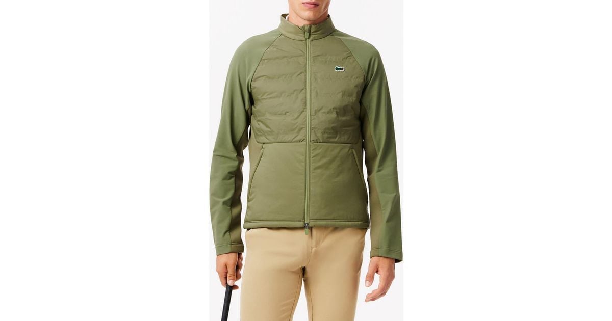 Lacoste Quilted Golf Jacket in Green for Men | Lyst