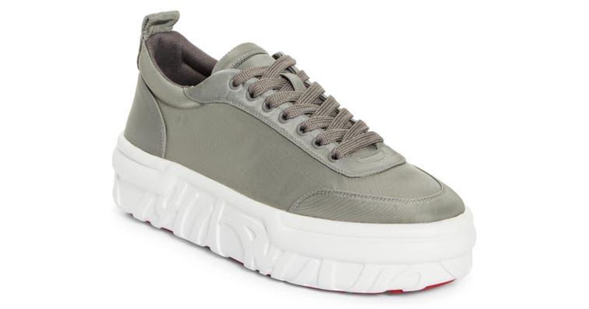 Christian Louboutin Choukario Platform Sneaker in White for Men | Lyst