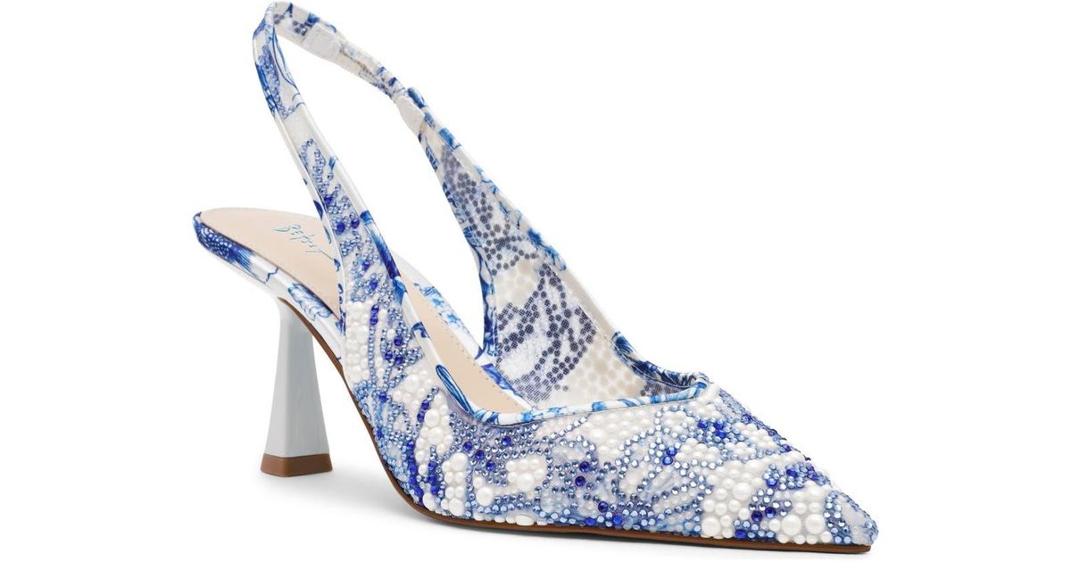 Betsey Johnson Clark Slingback Pump in Blue | Lyst