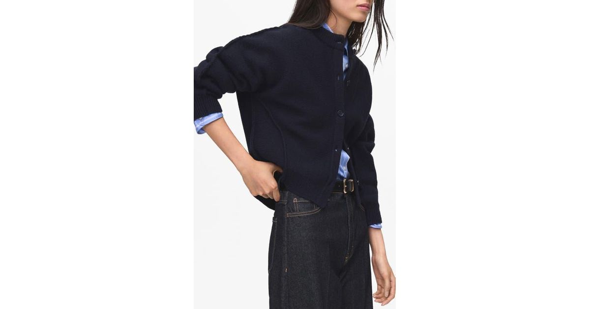 Mango Sea Cardigan in Black | Lyst