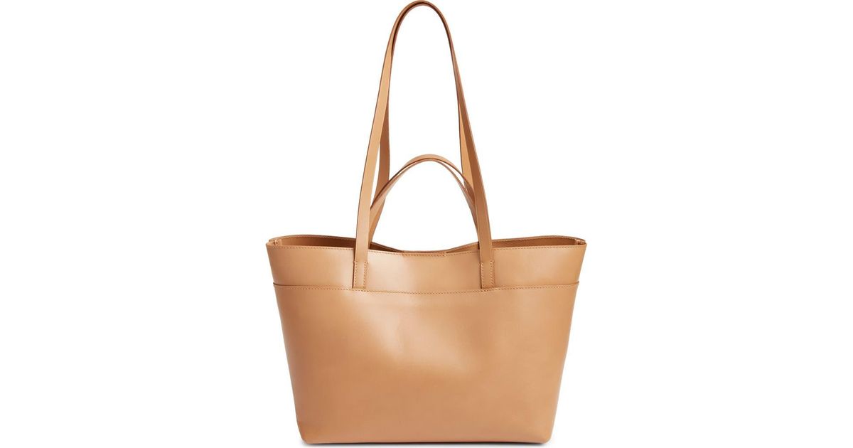Madewell Medium Essentials Leather East/West Tote in Brown | Lyst