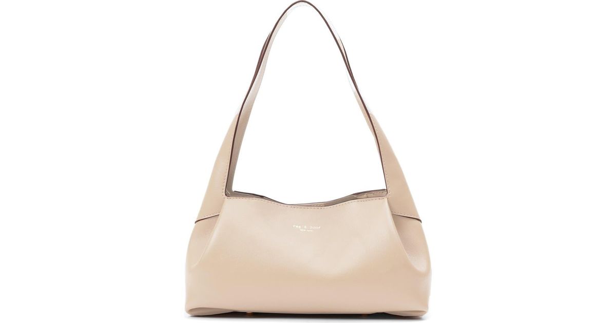 Rag & Bone Slade Leather Shoulder Bag in Natural | Lyst
