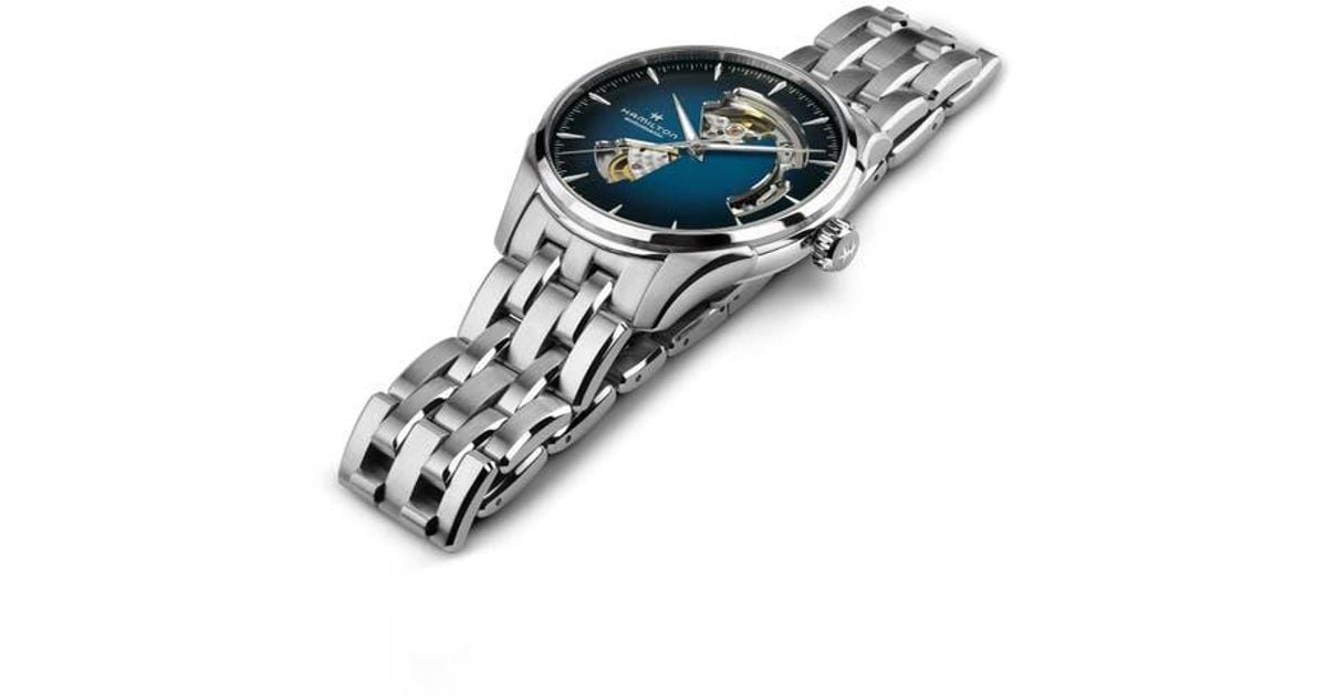 Hamilton Jazzmaster Open Heart Automatic Bracelet Watch, 40Mm in Blue ...