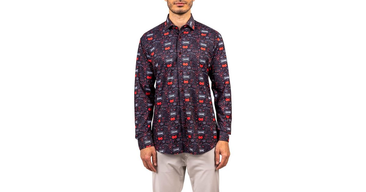 Maceoo Fibonacci Stretch Ascension 3308 Contemporary Fit Button-Up ...