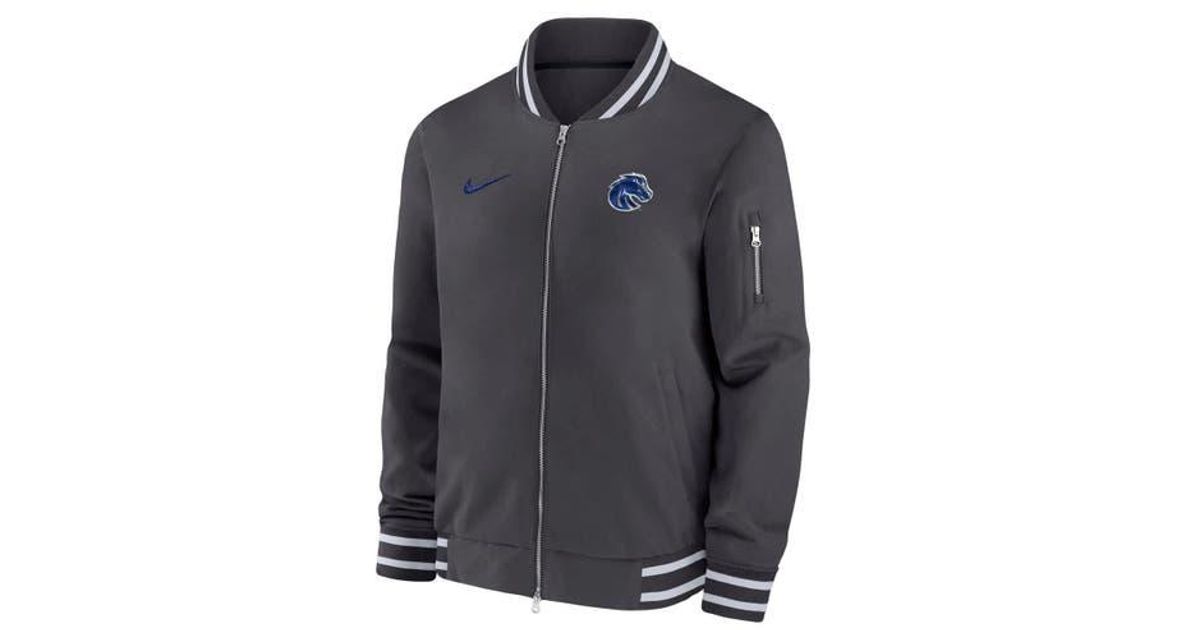 Nike Boise State Broncos Full-Zip Bomber Jacket in Blue for Men | Lyst
