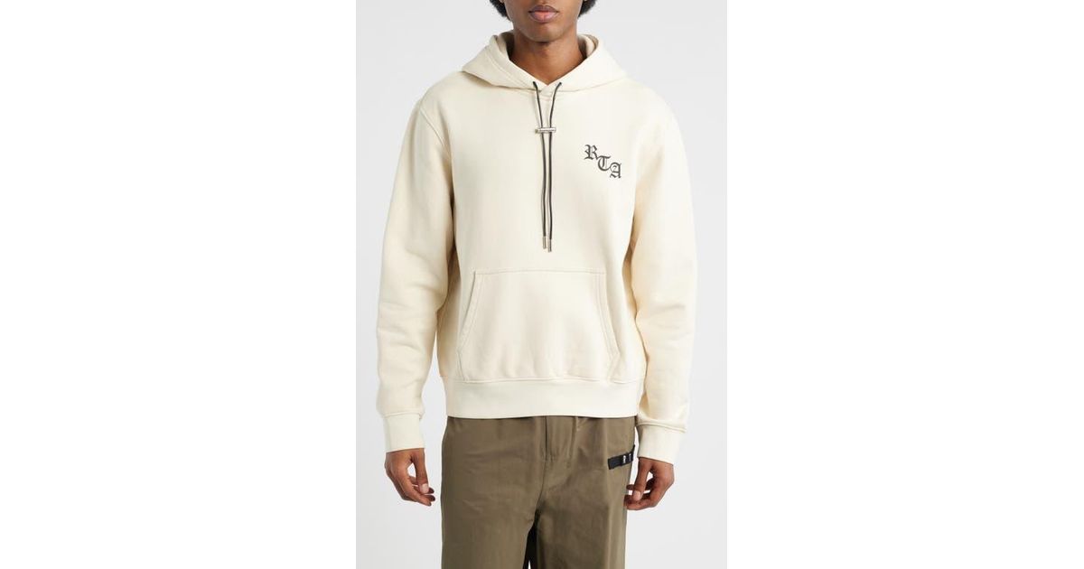 RTA Dion Sand Old English Hoodie in Natural for Men | Lyst