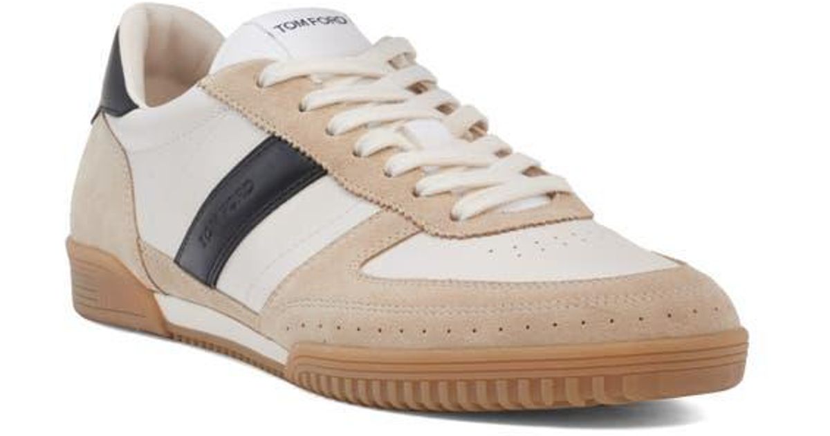 Tom Ford Terence Leather & Suede Sneaker in White for Men | Lyst