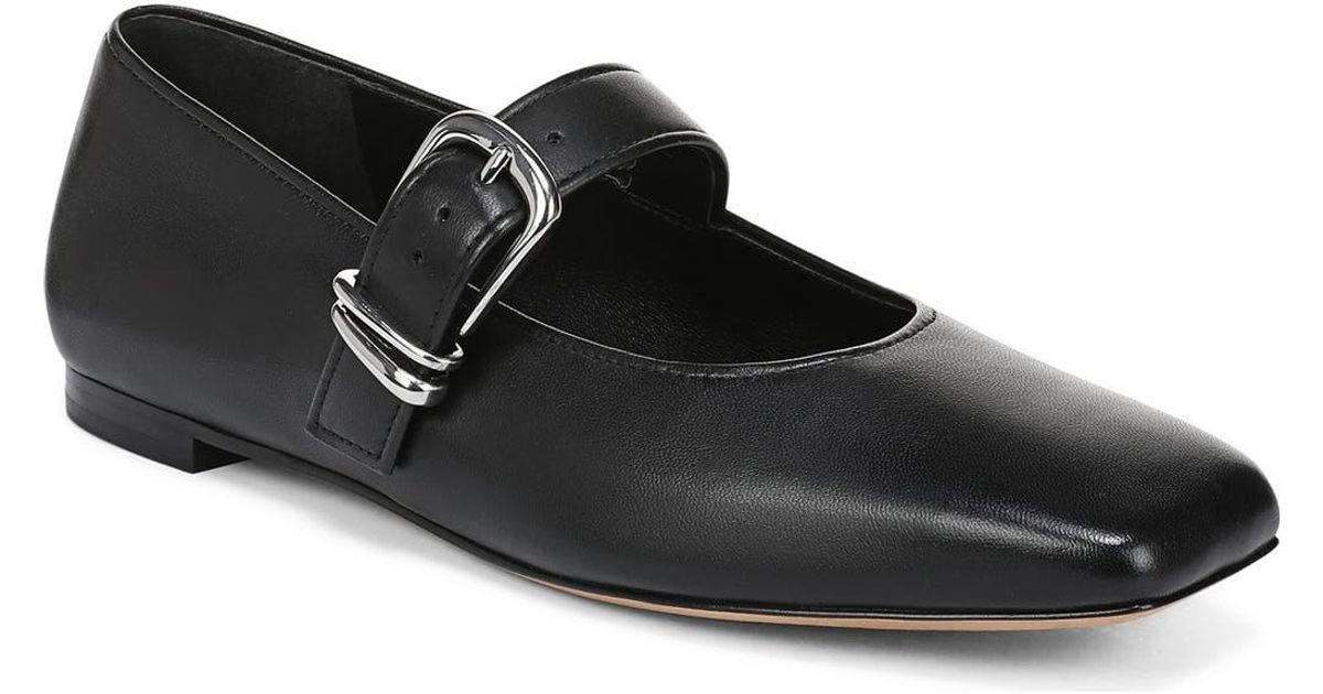 Vince Daniela Mary Jane Flat in Black | Lyst