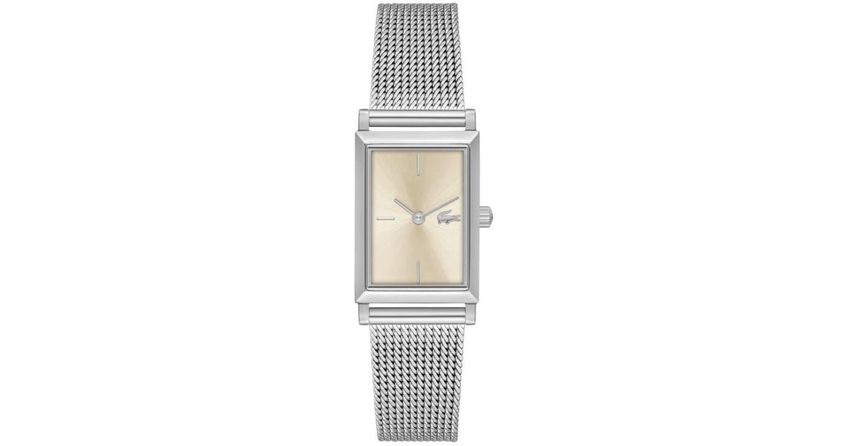 Lacoste Catherine Mesh Strap Watch, 20Mm in White for Men | Lyst